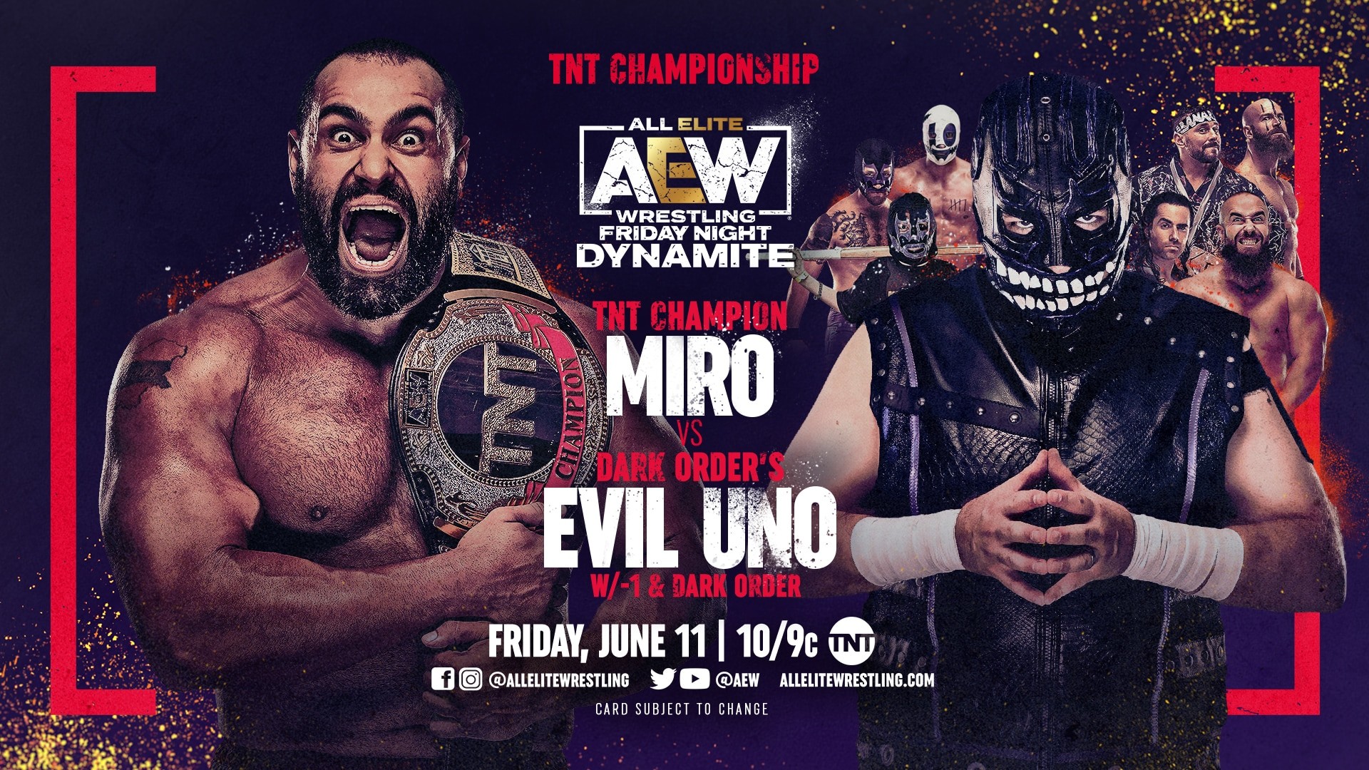 AEW Dynamite: Miro defends the TNT Championship against Evil Uno (June 11th, 2021) - Wrestling ...