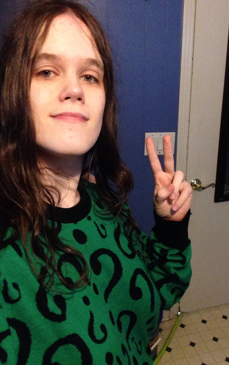 MEEEE in da riddler sweater!!!! from Skittles - hosted by Neoseeker