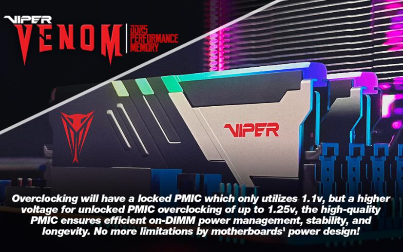 VIPER Gaming launches VIPER VENOM RGB and non-RGB DDR5 Performance ...