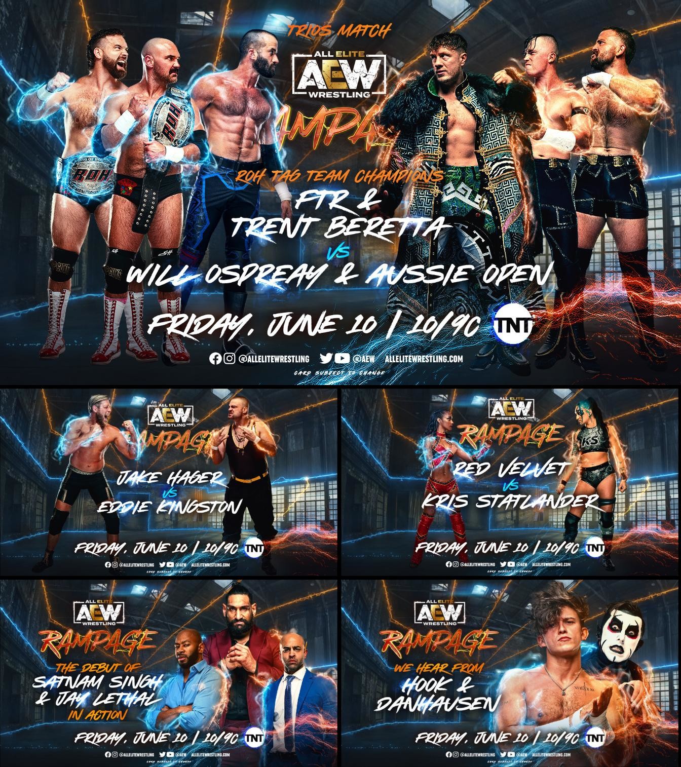 AEW Rampage (6/10/22): Trent Beretta & FTR vs. Will Ospreay & Aussie ...