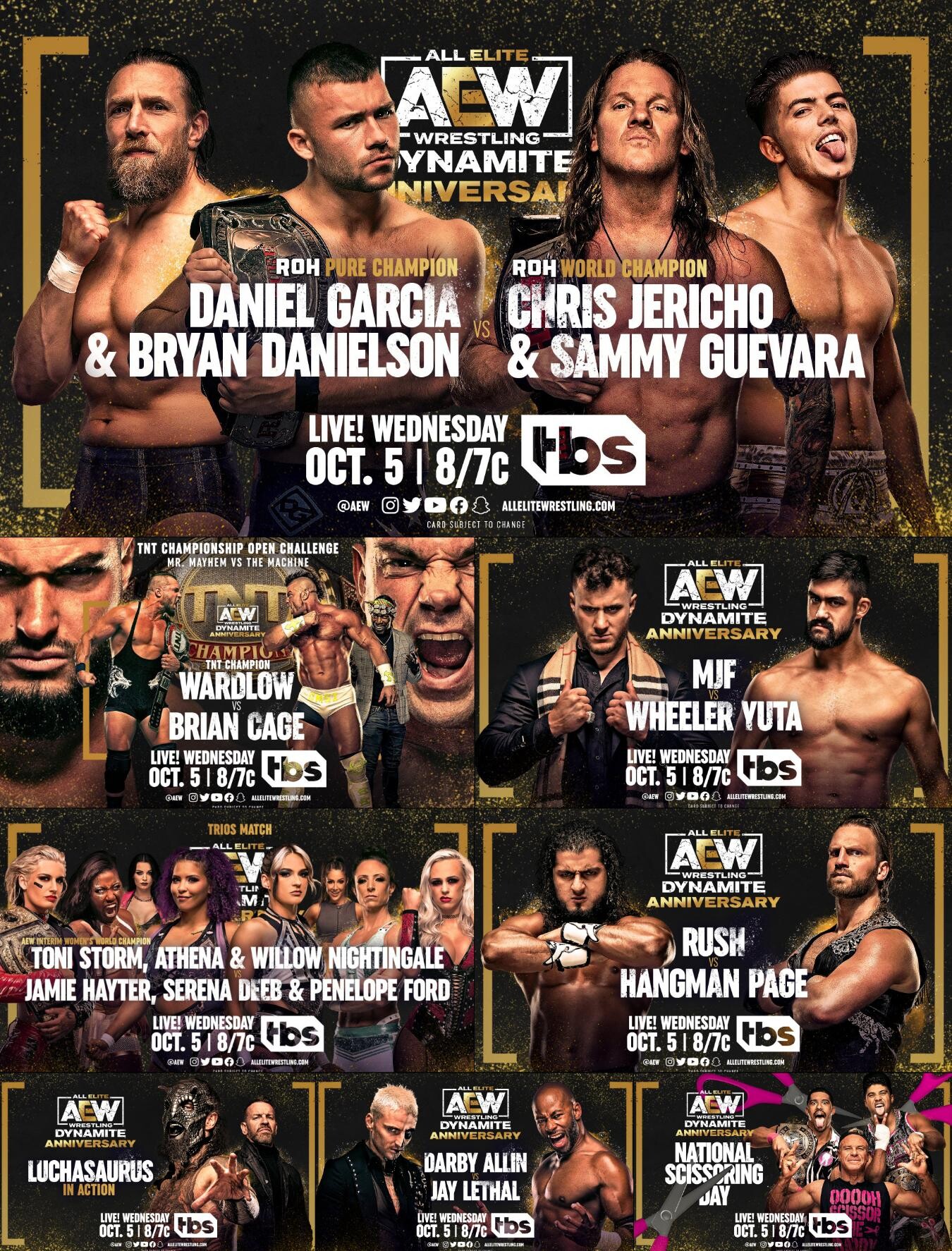AEW Dynamite Anniversary (10/5/22): Danielson & Garcia vs. Jericho & Guevara; MJF vs. Wheeler ...
