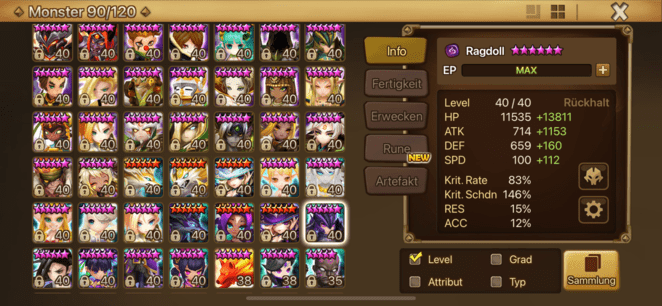 WTT/WTS Global C1 // RAGDOLL GOOD RTA/Arena Teams - Summoners War: Sky ...