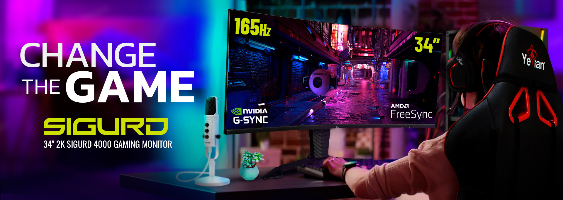 YEYIAN Gaming Presents the Ultrawide 34" 2K SIGURD 4000 Curved Gaming ...